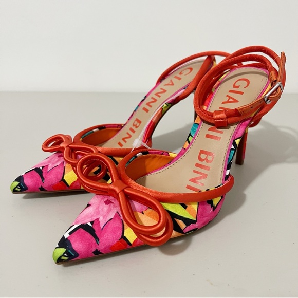 Gianni Bini | Shoes | Gianni Bini Taylinn Floral Satin Bow Pointed Toe ...